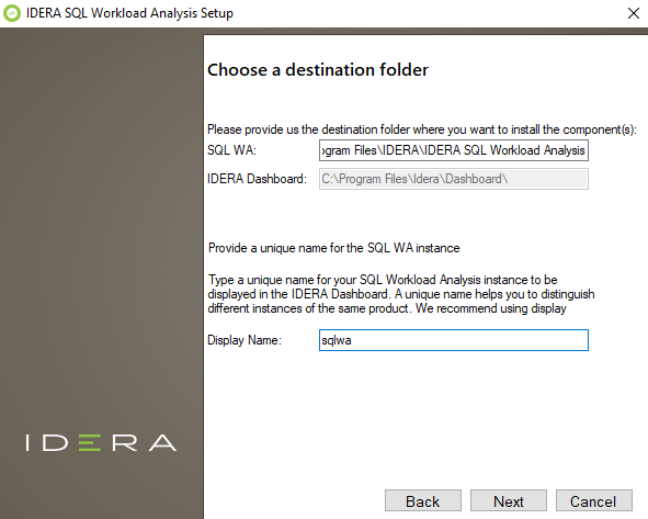 Install the IDERA Dashboard & SQL Workload Analysis - SQL Workload Analysis 1.8.x - Product ...